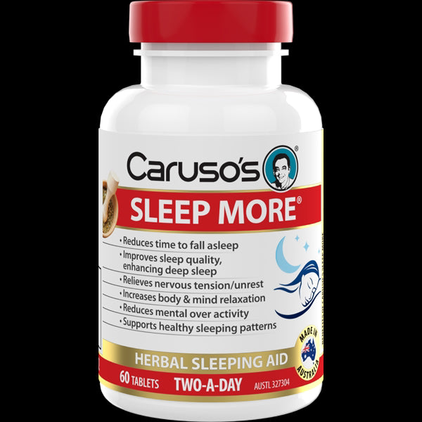 Caruso's Sleep More 60tabs – Riverland Health Foods