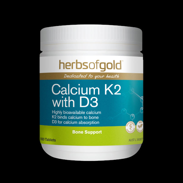 Herbs of Gold Calcium K2 with D3 180tabs – Riverland Health Foods